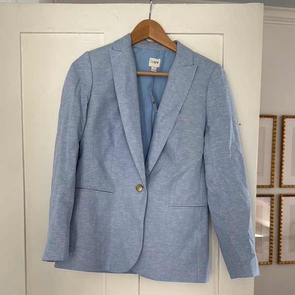 J. Crew Factory | Jackets & Coats | J Crew Factory Light Blue Blazer ...